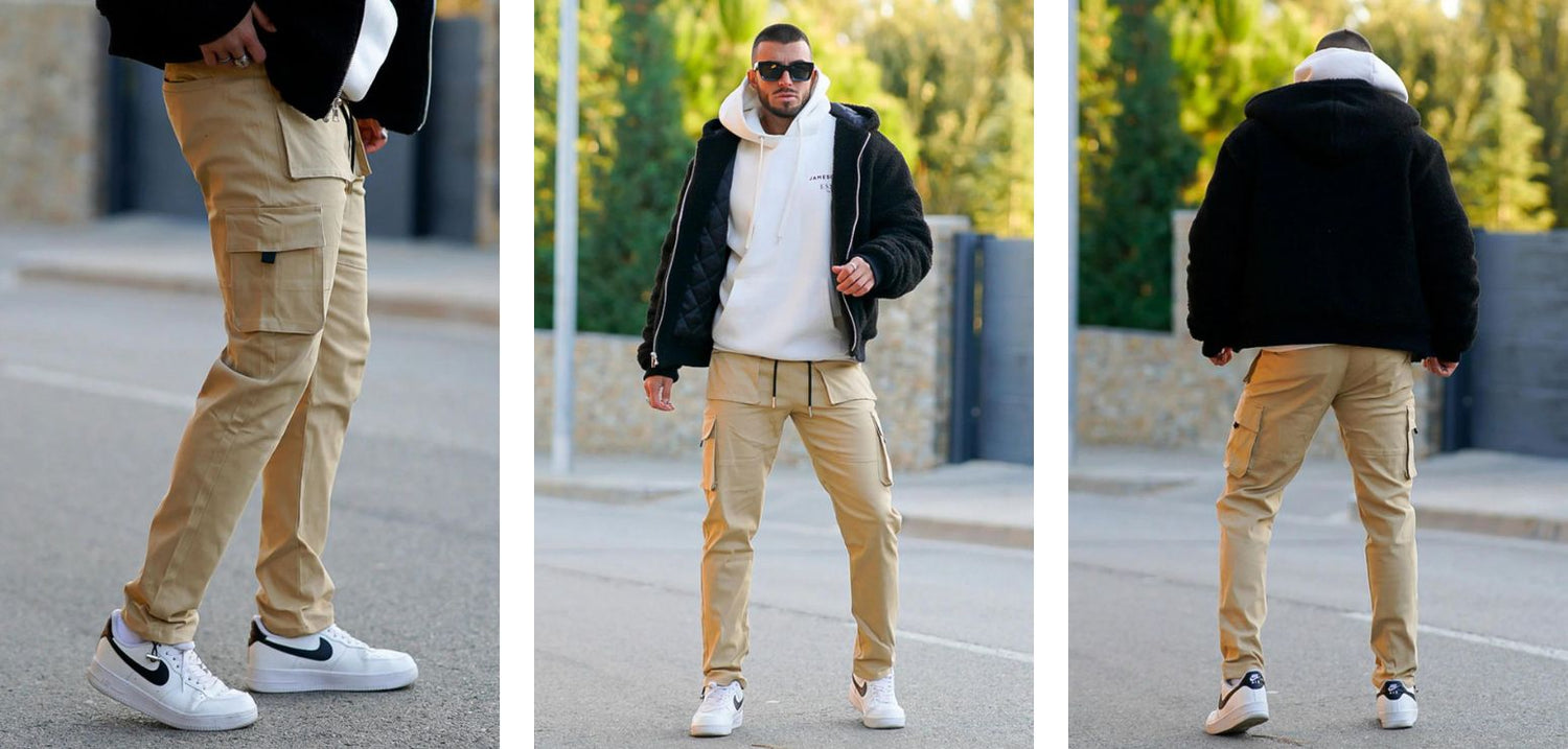 ¿Cómo combinar pantalones cargo color caqui? – GINGTTO