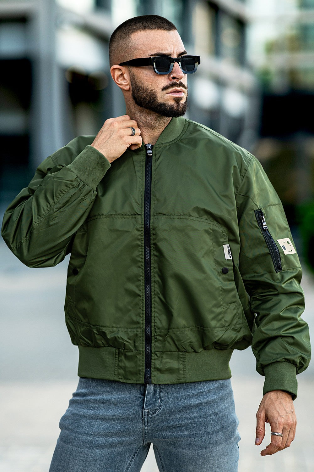 Mens Green Bomber Jackets | Men's Army Green Bomber Jacket – GINGTTO