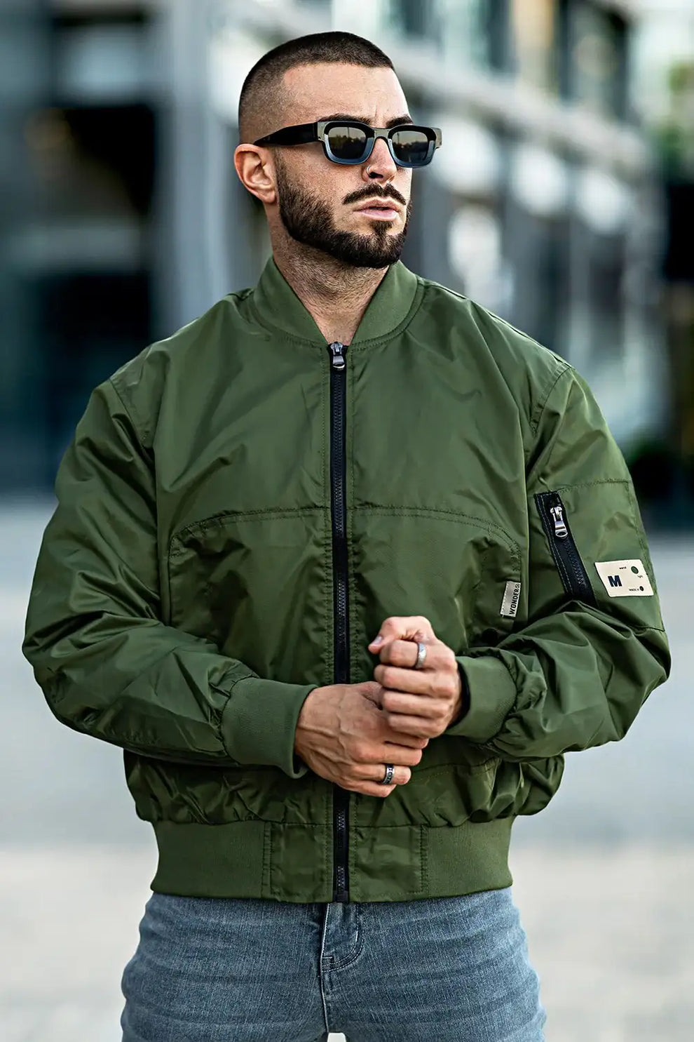 Mens Green Bomber Jackets | Men's Army Green Bomber Jacket – GINGTTO