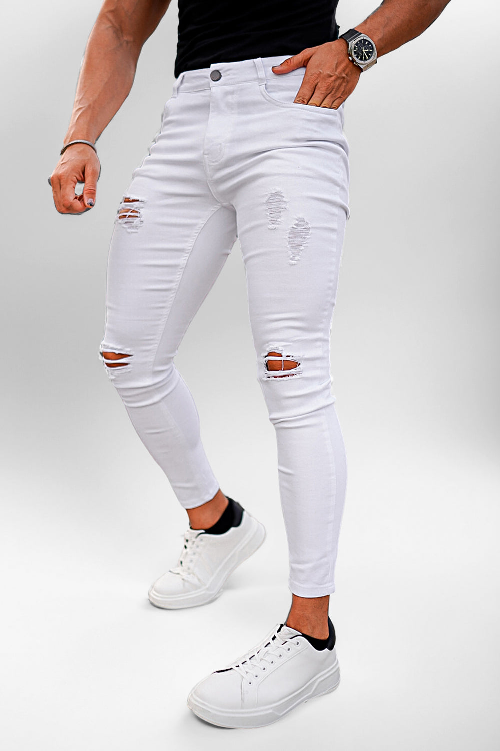 Men's White Skinny Jeans | White Skinny Jeans For Men – GINGTTO
